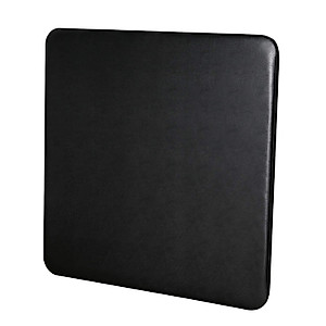 VECELO 34'' Portable Square Folding Card Table with Collapsible Legs & Vinyl Upholstery, Metal, Black