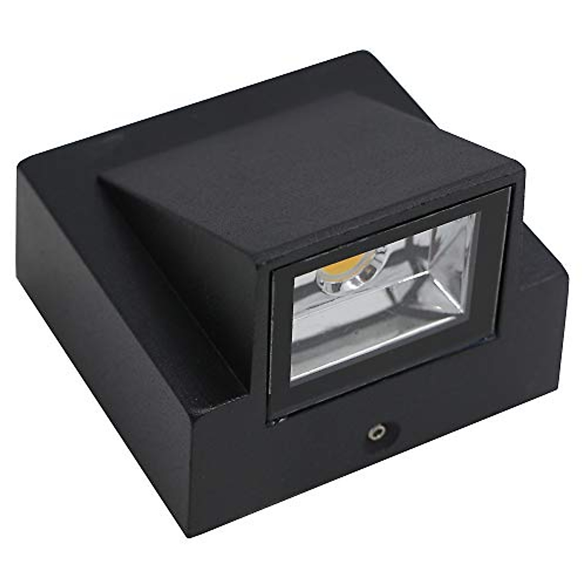BRILLRAYDO 3W LED Outdoor Exterior Wall Step Down Light Fixture Lamp Black Finish Warm White