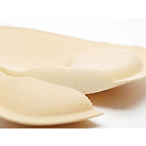 Elandy 1Pair Beige Reusable Breathable Sponge Bikini Breast Enhancers-Thickening Swimwear Bra Insert Pad Swimwear Push-up Booster Pads (Style A)