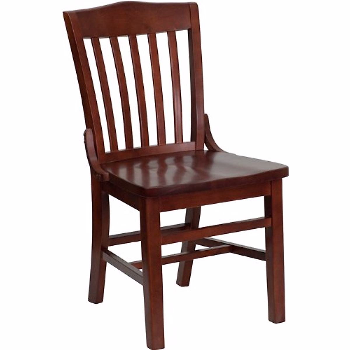 Flash Furniture HERCULES Series School House Back Mahogany Wood Restaurant Chair