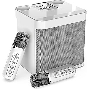 Karaoke Machine for Adults and Kids, Portable Bluetooth Karaoke Speaker for TV, with 2 Wireless Microphones PA Speaker System for Indoor Outdoor Party, Family Party Singing