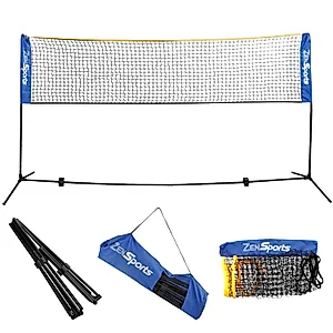 ZENY 10ft Portable Badminton Net Tennis Net for Soccer, Pickleball, Kids Volleyball Indoor Adjustable Height 2.5ft to 5ft for Outdoor Court Backyard Beach Games