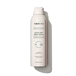 MDSolarSciences Quick Dry Body Spray SPF 40, Non-Greasy, Fast-Drying Sunscreen Spray Provides 80 Minutes of Water-Resistant Broad Spectrum Sun Protection, 6 Fl Oz