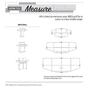 Classic Accessories Ravenna Water-Resistant 58 Inch BBQ Grill Cover, Dark Taupe