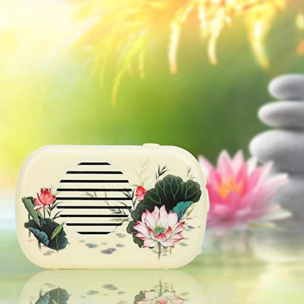 Zerodis Mini Buddha Music Player Machine Buddhist Chanting Player Praying Song with 22 Buddhist Songs(Jujube Red)(Milky White)