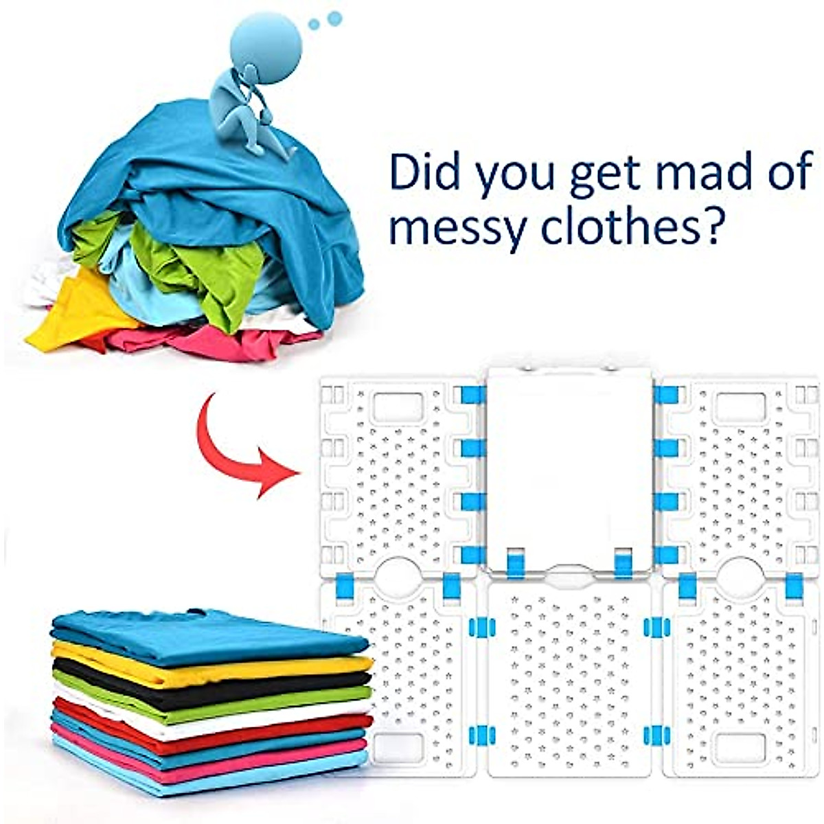 BoxLegend v4 Shirt Folding Board t Shirts Clothes Folder Durable Plastic Laundry folders Folding Boards