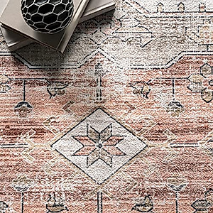 nuLOOM Banks Vintage Machine Washable Area Rug, 8' x 10', Beige