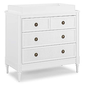Delta Children Madeline 4 Drawer, Dresser w/Changing Top, White