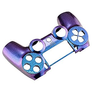 eXtremeRate Unique Design Chameleon Purple Blue Glossy Front Housing Shell Replacement Faceplate Compatible with ps4 Controller JDM-001 JDM-011 JDM-020 - NOT A Controller