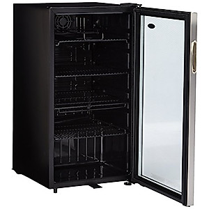 Danby 120 Can Beverage Center Soda Beer Bar Mini Fridge Cooler, Stainless Steel