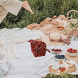 Amosfun 1PC Box Japanese wrapping cloth Gift- Wrapping Cloth reusable lunch bag square handkerchief gift wrapping cloth Decorative Wrapping Cloth lunch handbag scrapbook cotton convenient