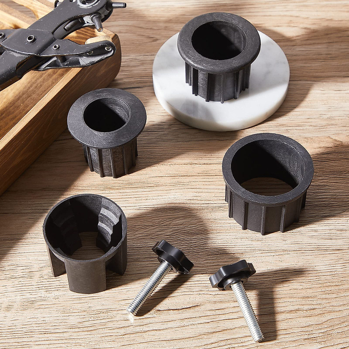 Hotop 12 Pcs Patio Umbrella Parasol Base Stand Hole Ring Plug Cover Umbrella Stand Replacement Part Patio Swing Umbrella Chair Replacement Parts