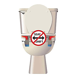 COMPAC HOME Compac’s Stabilizers T Bumpers, Lock Place, Keeps Children, Elderly, Disabled Safe from Slipping Off Shaking, Moving or Wobbly Toilet Seat (1 Set), White, 1 Count (Pack of 1)