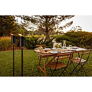 TIKI Brand 1121124 Simply Metal Easy Install 4pk Torch, Bronze