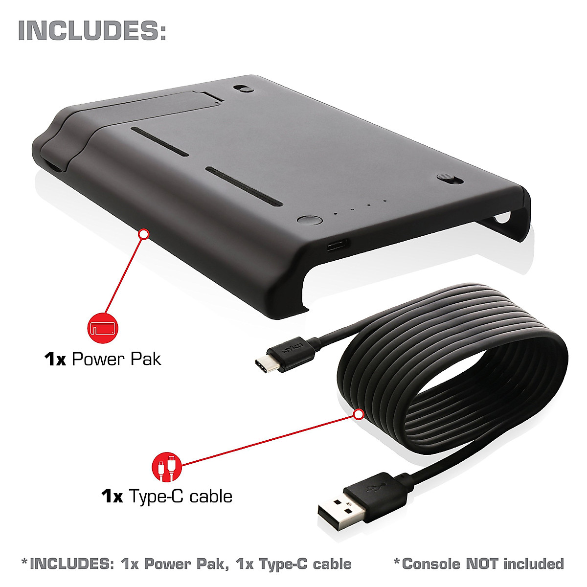 Nyko Power Pak - 5000 mAh rechargeable battery pack with built-in Kickstand for Nintendo Switch