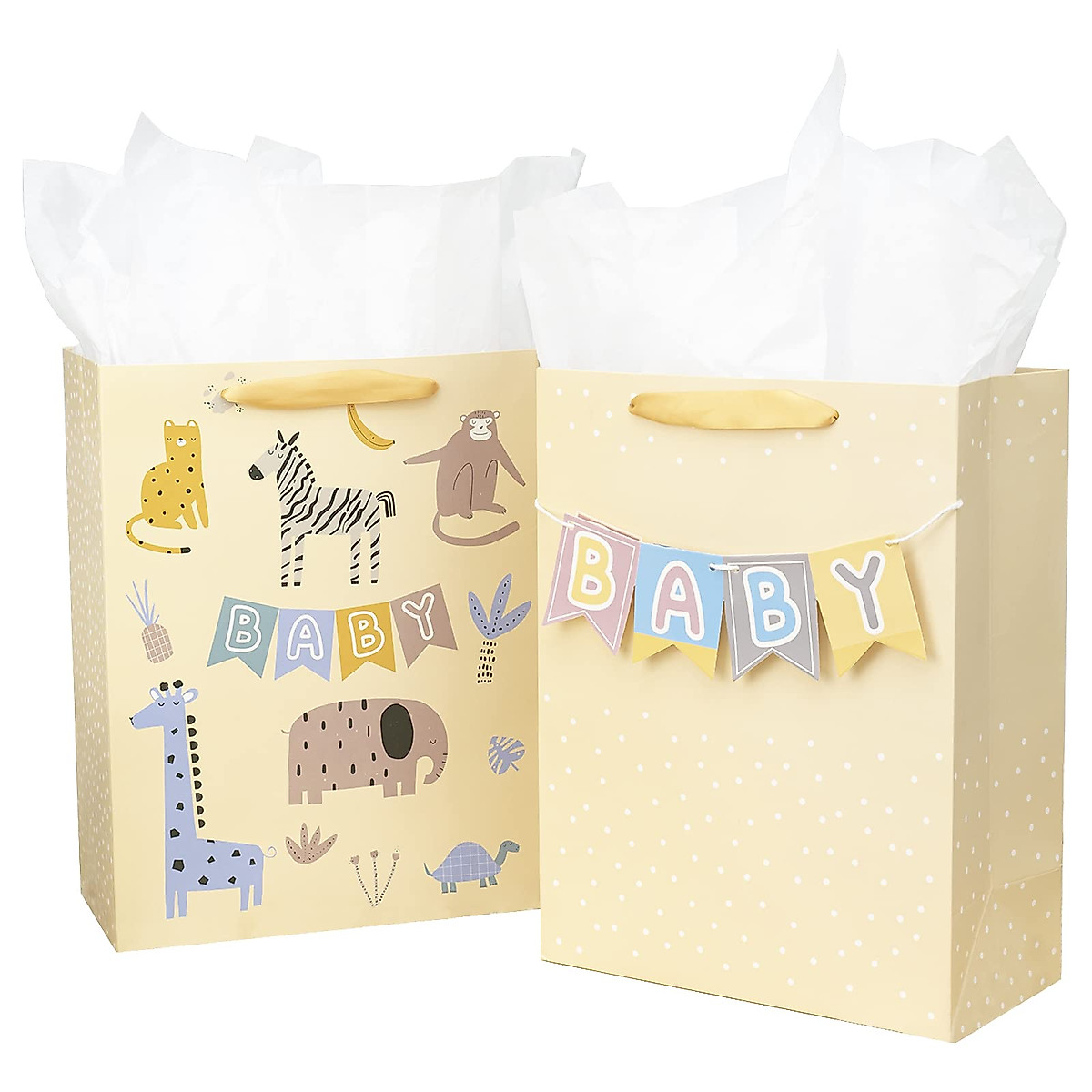 MAYPLUSS 13" Large Valentine's Day Gift Bag with Greeting Card and Tissue Paper - Red Gnome