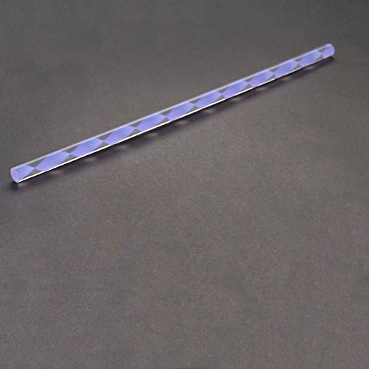 Fielect Light Purple Twisted Line Acrylic Round Rod Standard Plexiglas Tolerance Lightweight for DIY 8mm Diameter 250mm Height 2Pcs