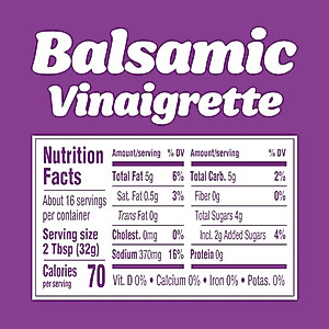 Kraft Salad Dressing, Balsamic Vinaigrette, 16 oz