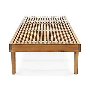 Christopher Knight Home Addisyn Outdoor Wooden Chaise Lounge, Teak Finish