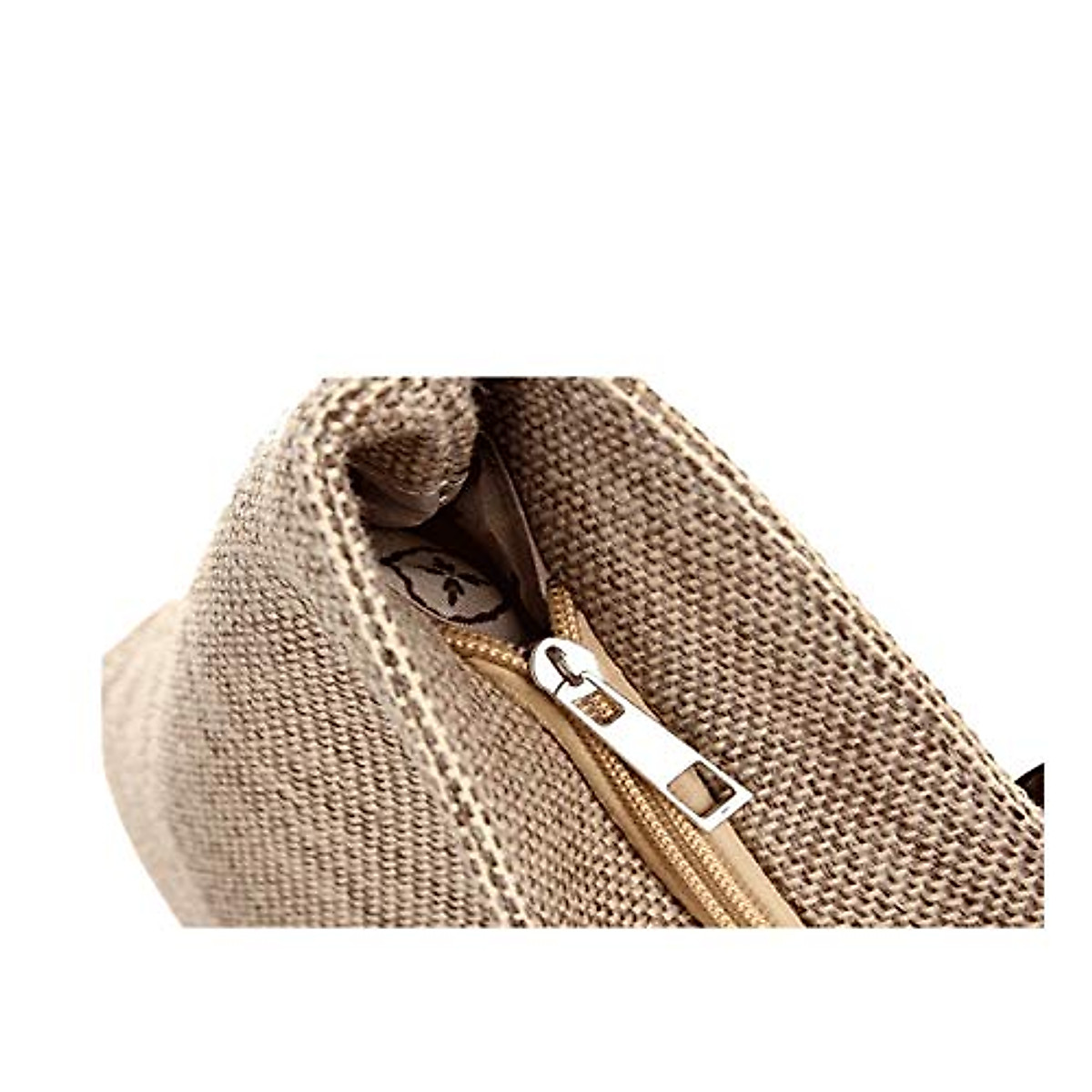 Women Canvas Handbag Cartoon Cat Eat Fish Tote Purse Leisure Hobo Bag for Shopping, Khaki