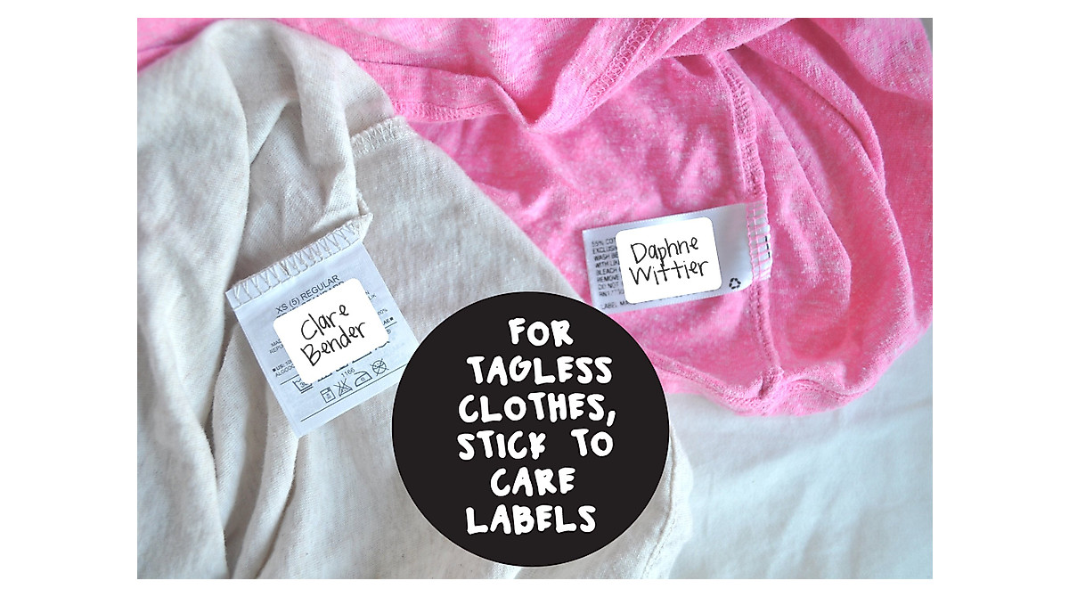 No Iron Clothing & Name Labels for Kids Daycare - Washable, USA Made
