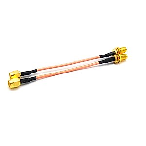 Padarsey 2pcs 90mm FPV Antenna Extension Cable SMA Female to SMA Male Antennae Adapter