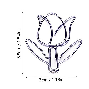 Cute Paper Clips, 50Pcs Tulip Paper Clips Flower Shape Paper Clips Funny Cute Paperclips Bookmarks Planner Clips Fun Paper Clips for Notebook Bookmark