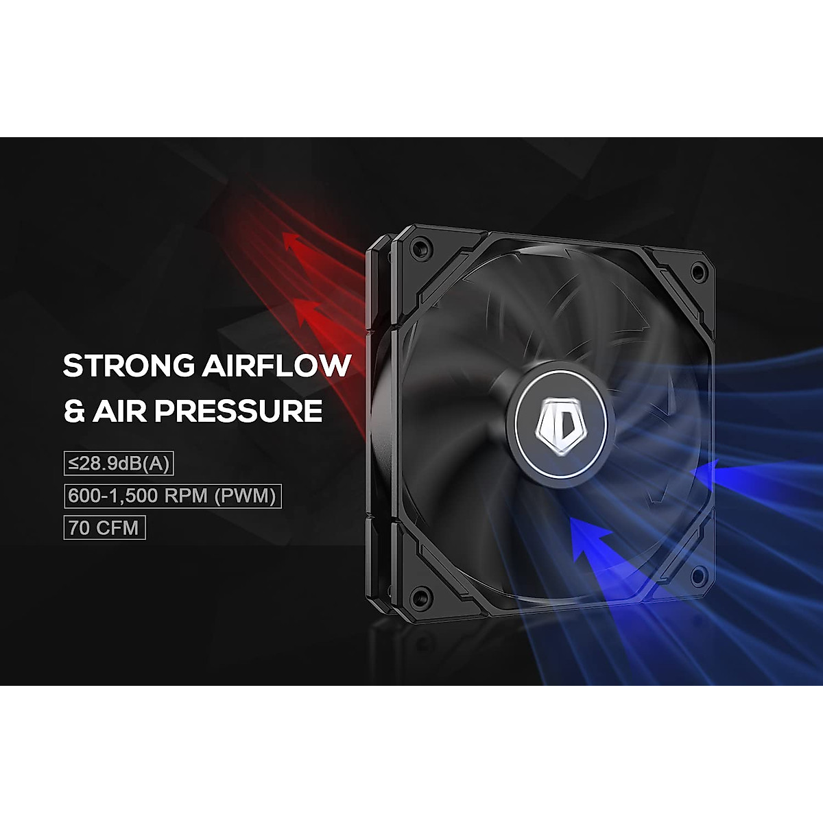 ID-COOLING SE-224-XTS Black CPU Cooler 4 Heatpipes CPU Air Cooler 120mm PWM Fan CPU Fan for Intel LGA1700/115X/1200; AMD AM4/AM5