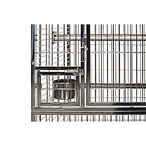 Prevue Pet Products Large Stainless Steel Play Top Bird Cage, Rust Resistant Metal Cage for Birds with Rooftop Ladder and Playtop