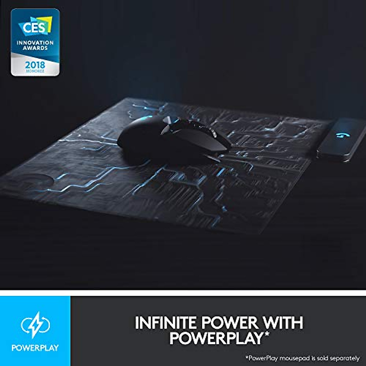 Logitech G903 Lightspeed Wireless Gaming Mouse, Hero 16K Sensor, 16000 DPI, RGB, Lightweight, Programmable Buttons, 140-Hour Battery Life, Rechargeable, Ambidextrous, PC/Mac, Black