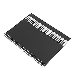 Notebook Convenient for Amateurs for Copying Music Score(Black piano pattern)