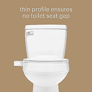 Brondell FSP-250 FreshSpa Thinline Precision Essential Bidet Attachment for Toilet Seats with Adjustable Water Pressure, Side Arm Control, Thin Profile, White (Dual Nozzles)