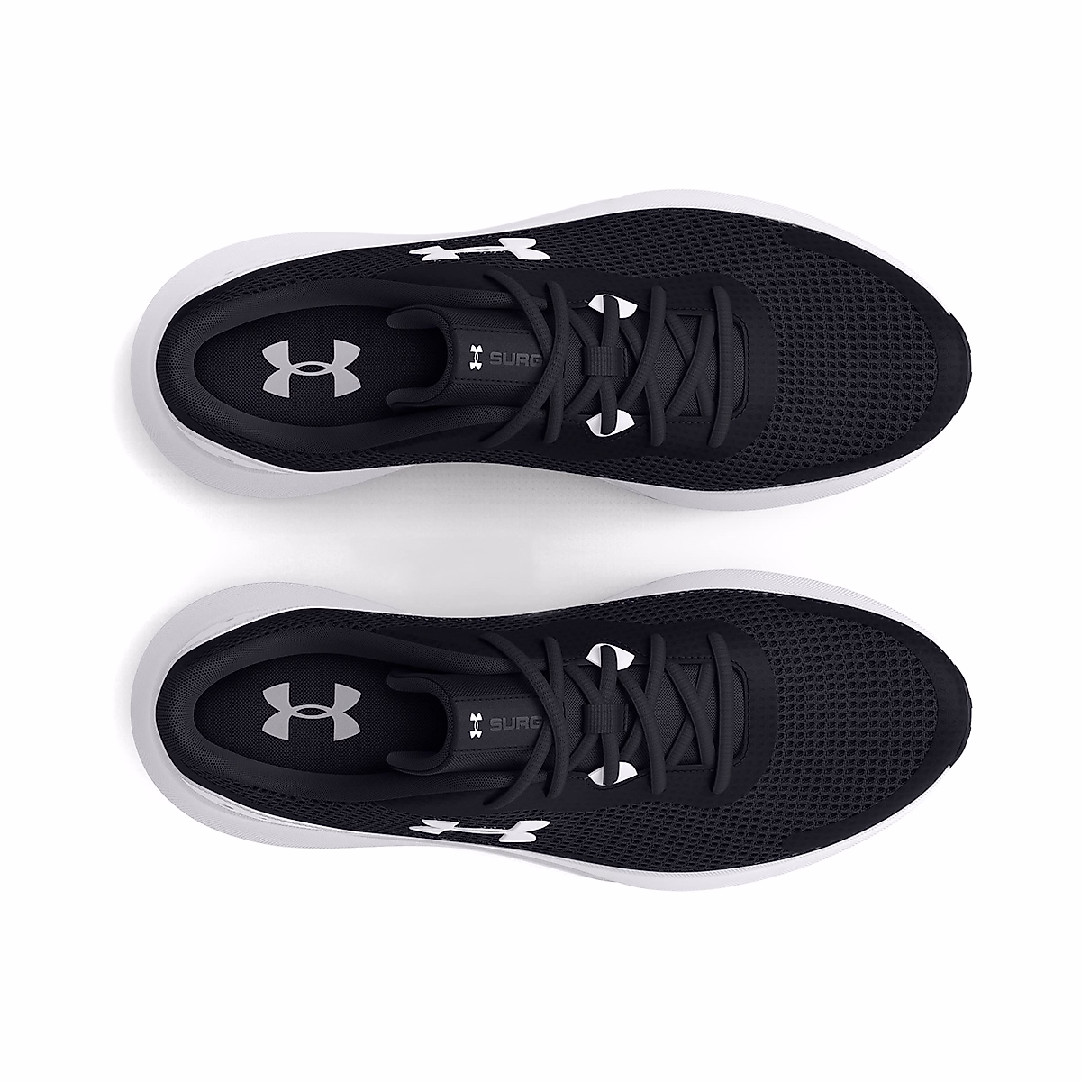 Under Armour Men's Surge 3, Black/White, 10 Medium US