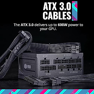 Cooler Master V850 SFX Gold ATX3.0 Full Modular Power Supply, 850W SFX, 80+ Gold, 90-Degree 12VHPWR PCIe 5.0 Connector, SFX-to-ATX Bracket, Silent Fan, 10 Year Warranty (MPY-8501-SFHAGV-3US)