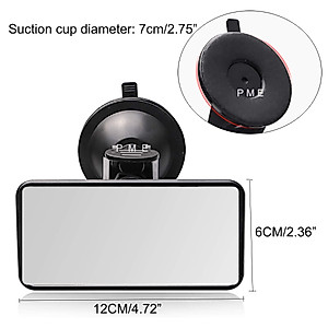 Rear View Mirror for Backseat with Baby- in- Car Sticker, Interior Car Suction Cup Windshield Mirror Strong Sucker Flat Rear View Mirror for Baby Infant Child New