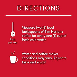 Tim Hortons Original Blend, Medium Roast Ground Coffee, Canada’s Favorite Coffee, Made with 100% Arabica Beans, 48 Ounce Canister