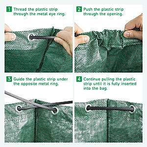 GreatBuddy 72 Gallon Reusable Yard Waste Bag, Heavy Duty, Upright Lawn Bags with 4 Reinforced Handles for Garden Leaves and Waste Collection, Lightweight and Portable (3 Pack)