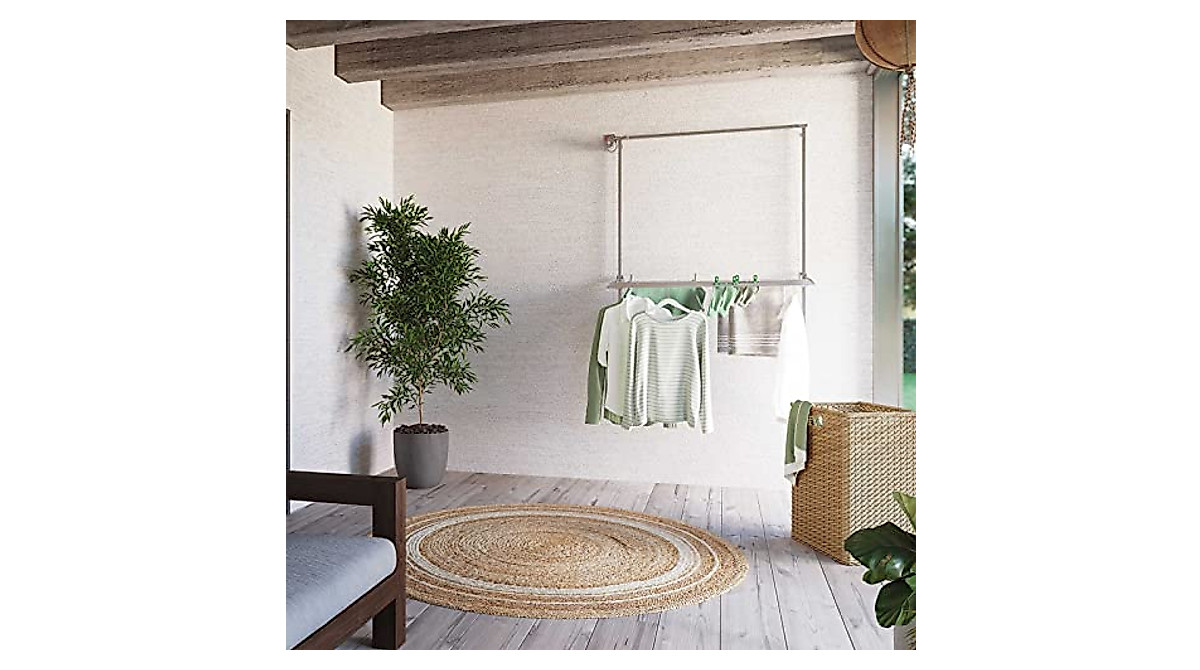 Space-Saving Wall Mounted Clothes Drying Rack | Foxydry Drop-Down Design