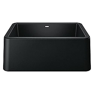 Blanco Ikon Silgranit Kitchen Sink, 27x19x9, Coal Black