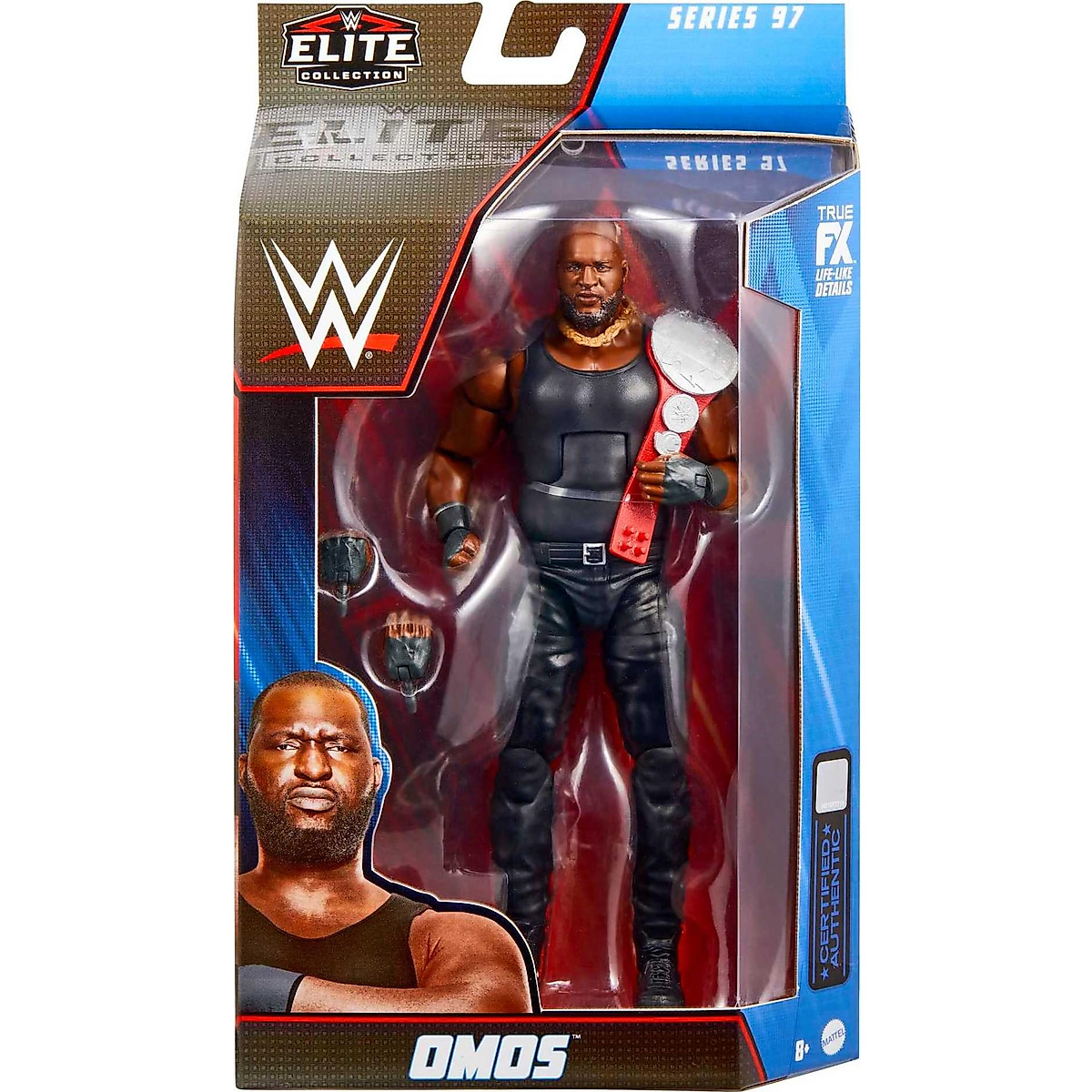 Mattel WWE Omos Elite Collection Action Figure, Deluxe Articulation & Life-like Detail with Iconic Accessories, 6-inch