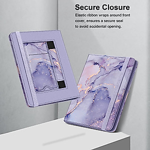 Fintie Universal Case for 6-7 Inch Tablet eReader - Premium PU Leather Sleeve Stand Cover with Card Slot & Hand Strap for 6"- 7" Kindle/Kobo/Nook/Tolino/Pocket Book E-Book Tablet, Lilac Marble