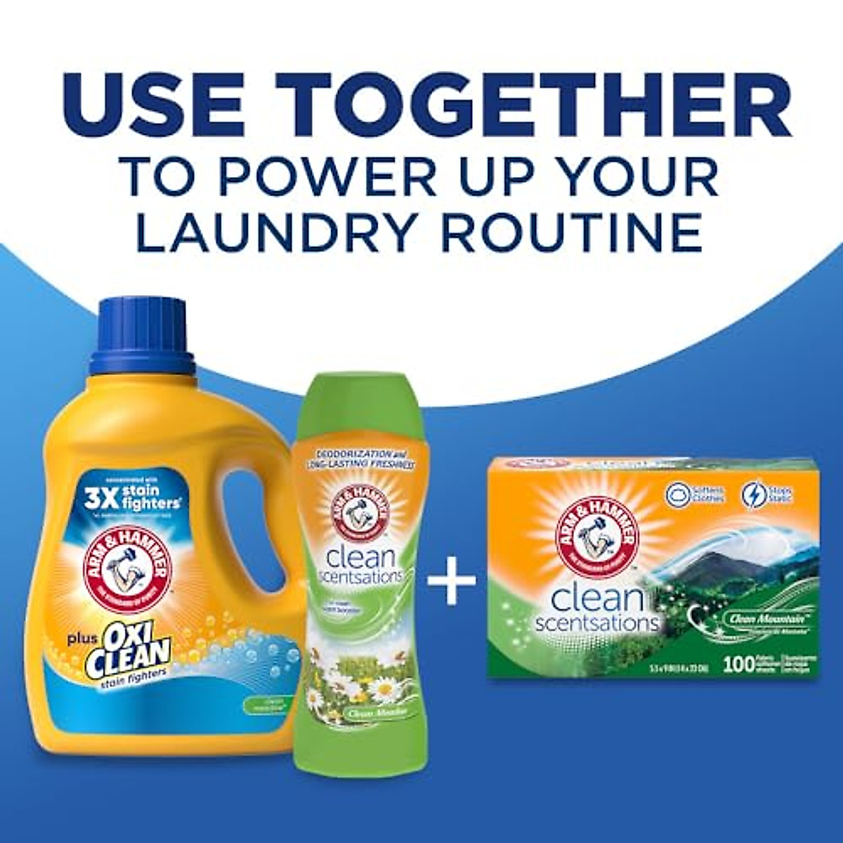 Arm & Hammer Plus OxiClean Clean Meadow, 77 Loads Liquid Laundry Detergent, 100.5 fl oz