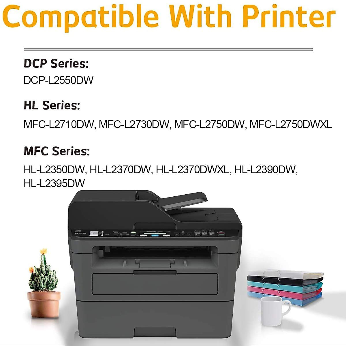 CHINGER TN760 Compatible Toner Cartridge Replacement for Brother TN760 TN-760 TN730 Used with HL-L2350DW HL-L2395DW HL-L2390DW DCP-L2550DW MFC-L2750DW HL-L2370DW MFC-L2710DW (2 Black, High Yield)