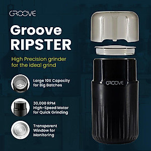 Electric Grinder, Large Capacity 30,000 RPM Herb Grinder – Adjustable Coarse to Fine Electric Spice Grinder, Stainless Steel, One-Button Start, for Herbs, Spices, Coffee & More