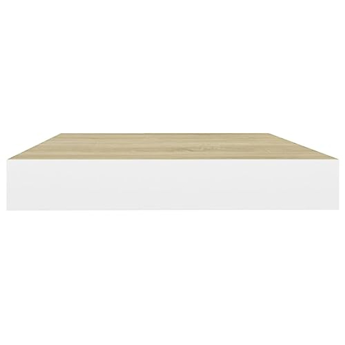 Aisifx Floating Wall Shelf Oak and White 19.7"x9.1"x1.5" MDF