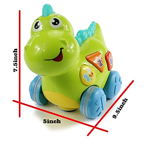 fisca Baby Toys Musical Walking Dinosaur for Babies & Toddlers, Preschool Learning Educational Toys with Lights and Music