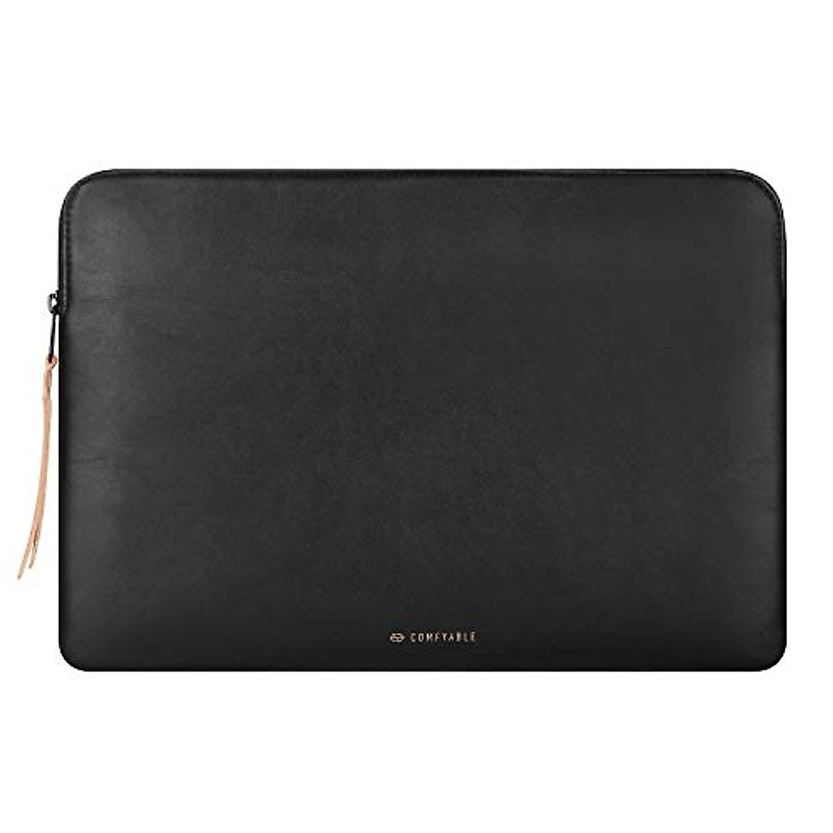 Comfyable Slim Protective Laptop Sleeve 14 Inch Snugly Compatible with MacBook Pro 14-inch M2 Pro/Max 2023 & M1, PU Leather Bag Waterproof Cover Notebook Computer Case for Mac, Black