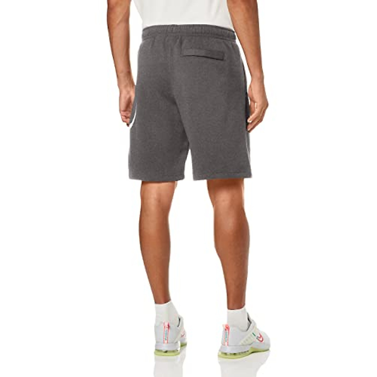 Nike Men's Sportswear Club Short Basketball Graphic, Charcoal Heathr/White/White, Medium