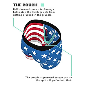 Shinesty Hammock Support Pouch Underwear For Men | Mens Underwear Boxer Briefs with Fly | US Large American Eagle