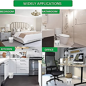 Mavere Trash Bags 1.2 Gallon, 120 Count Trash Bags Extra Strong Small Garbage Bags for Bathroom Bedroom Office Kitchen Trash Can, White